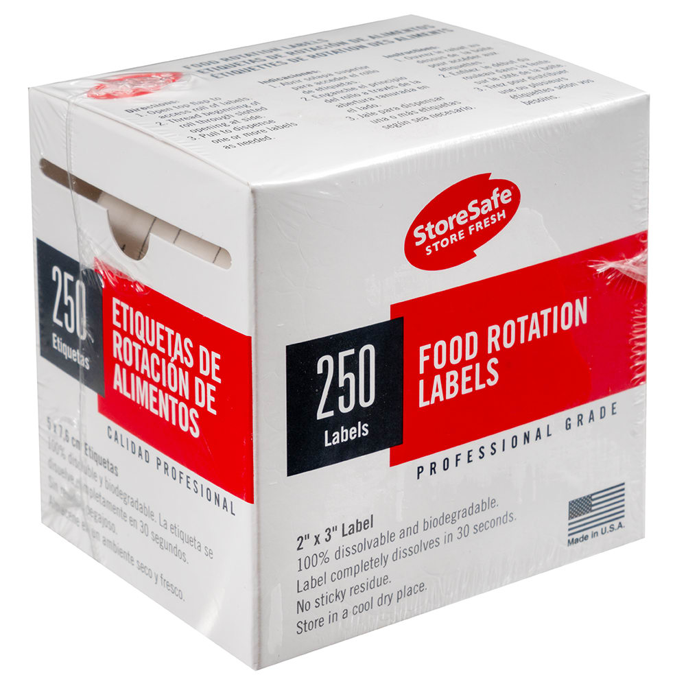 Cambro 23SLB250 StoreSafe® Rectangular Food Rotation Storage Labels - 2 ...