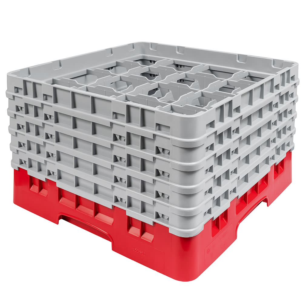 Cambro 16S958163 Camrack® Glass Rack w/ (16) Compartments - (5) Gray ...