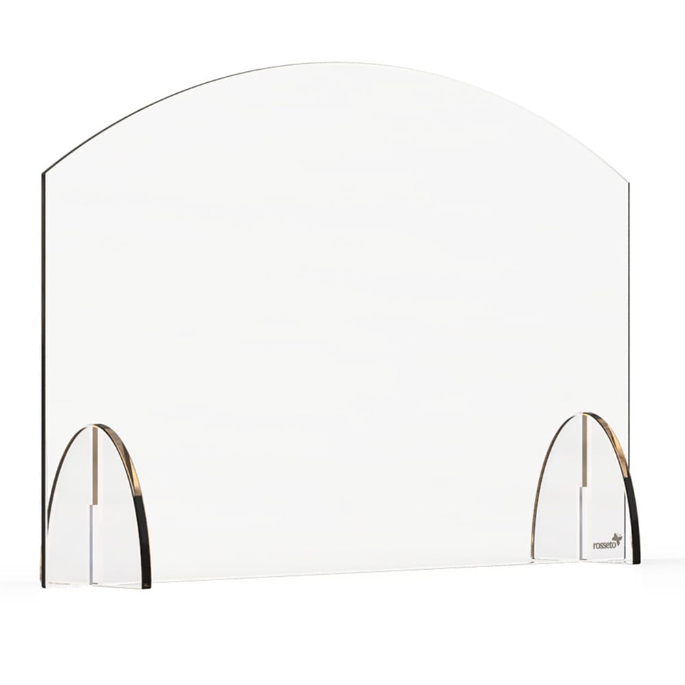 Rosseto Freestanding Safety Shield - 24"L x 15 1/2"H, Acrylic, Clear ...