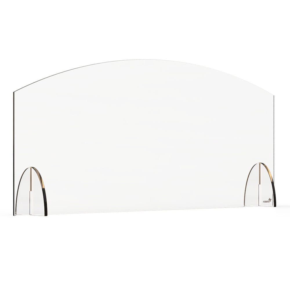 Rosseto Freestanding Safety Shield - 36"L x 15 1/2"H, Acrylic, Clear ...