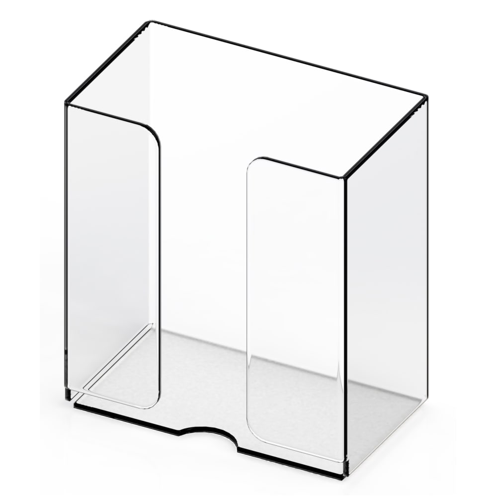 Cal-Mil 22152 Wall Mount Face Mask Dispenser - 7"W x 4"D x 8"H, Plastic