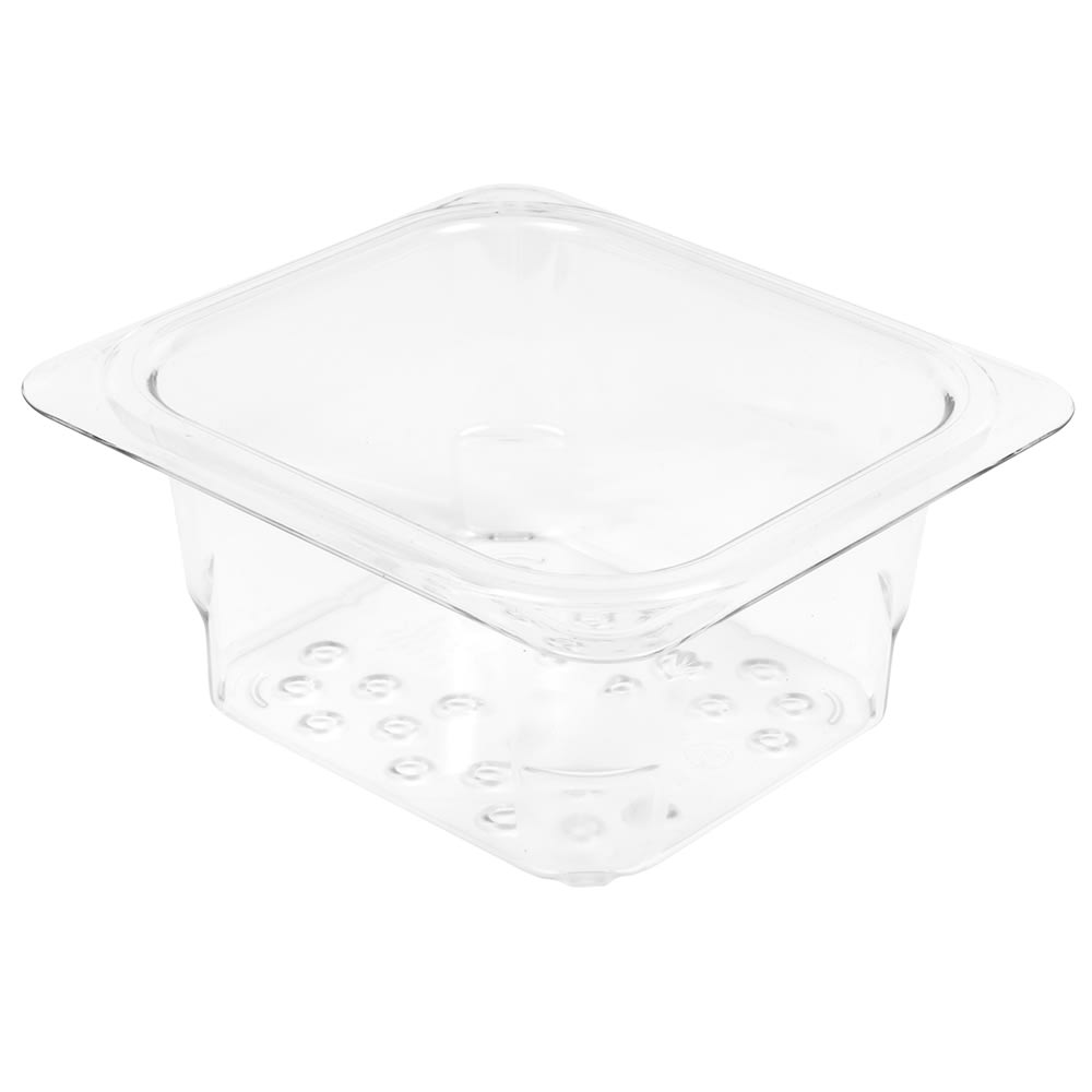 Cambro 63CLRCW135 Camwear Colander - 1/6 Size, 3"D, Clear