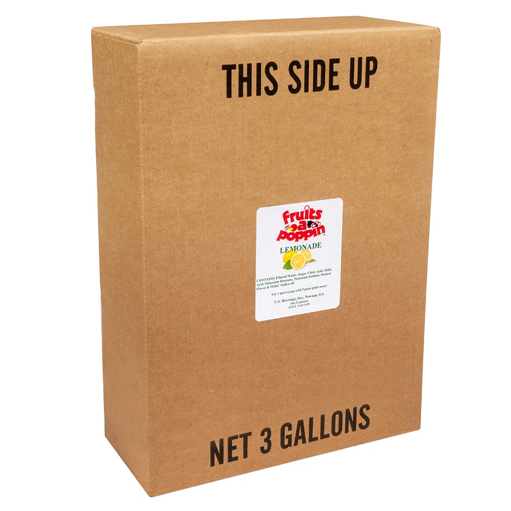 Coastal Packaging 3 gal Bag in a Box Lemonade Concentrate Mix ...