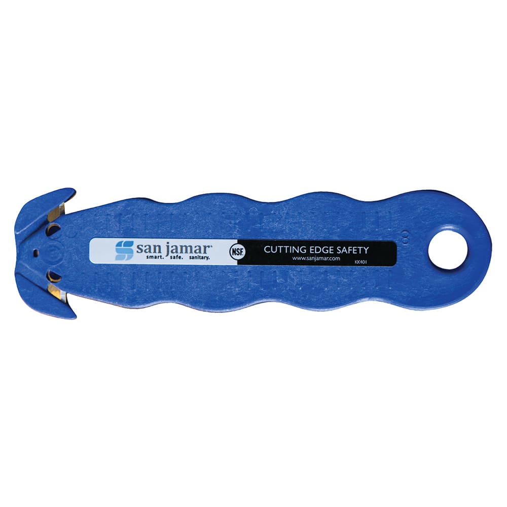 San Jamar KK401BL 4 1/2" Box Cutter w/ Recessed Stainless Steel Blade ...