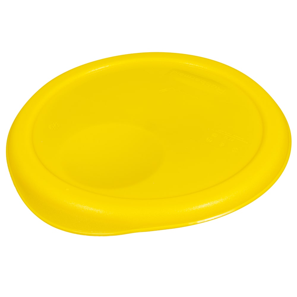 Rubbermaid FG572200YEL 8 4/5" Round Storage Container Lid - Yellow Poly