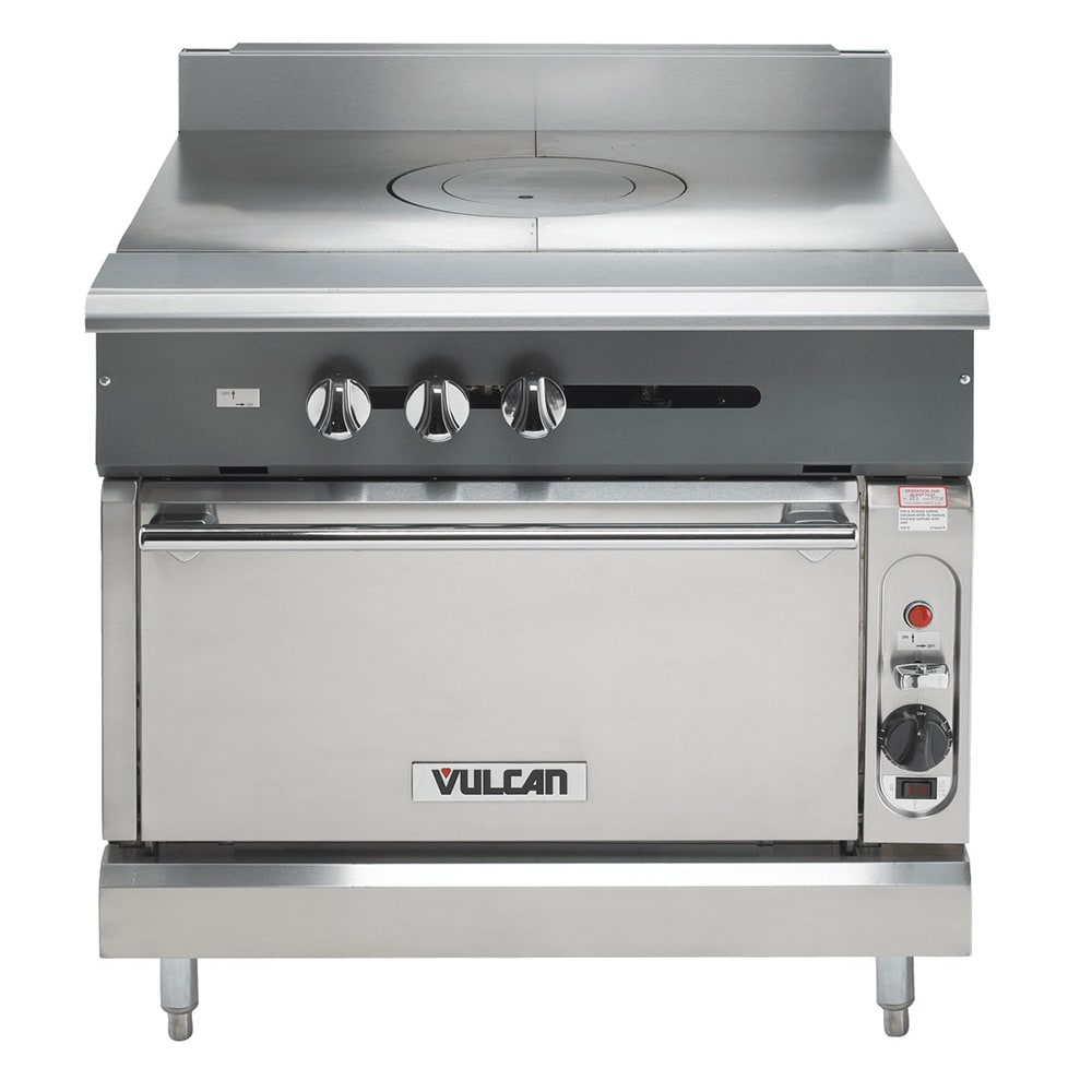Vulcan V2P36C 36" Gas Range w/ (2) Planchas & Convection Oven, Liquid ...