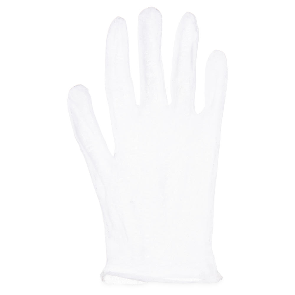 San Jamar IG100 Waiter's Glove, Cotton, One Size, White