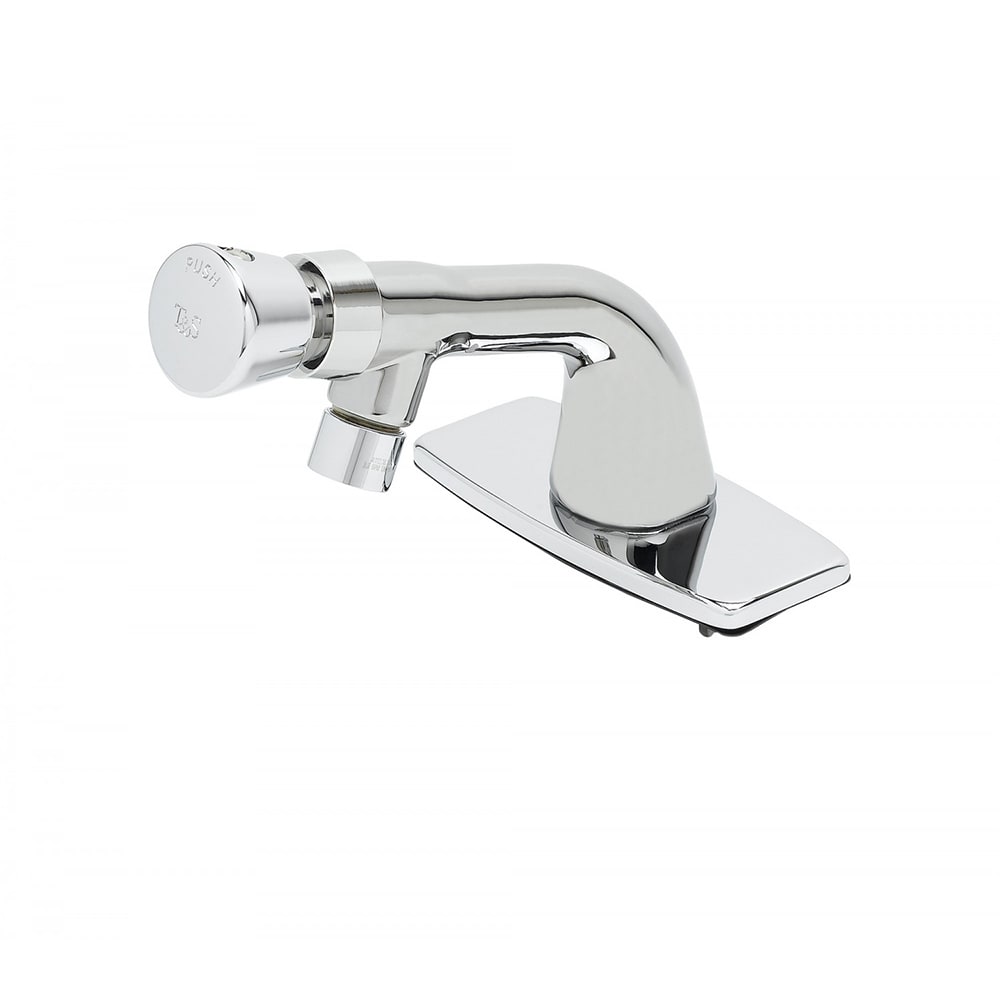 T&S B-0805-VR-VF05 Deck Mount Single Metering Faucet w/ Push Button Handle