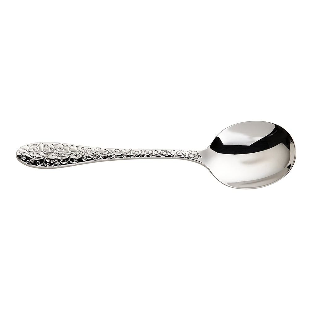 Oneida 6 1/9" Bouillon Spoon with 18/10 Stainless Grade, Ivy Flourish ...