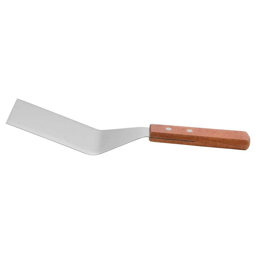 Update WTHD-6 6 1/2" Solid Turner - Wood Handle, Stainless