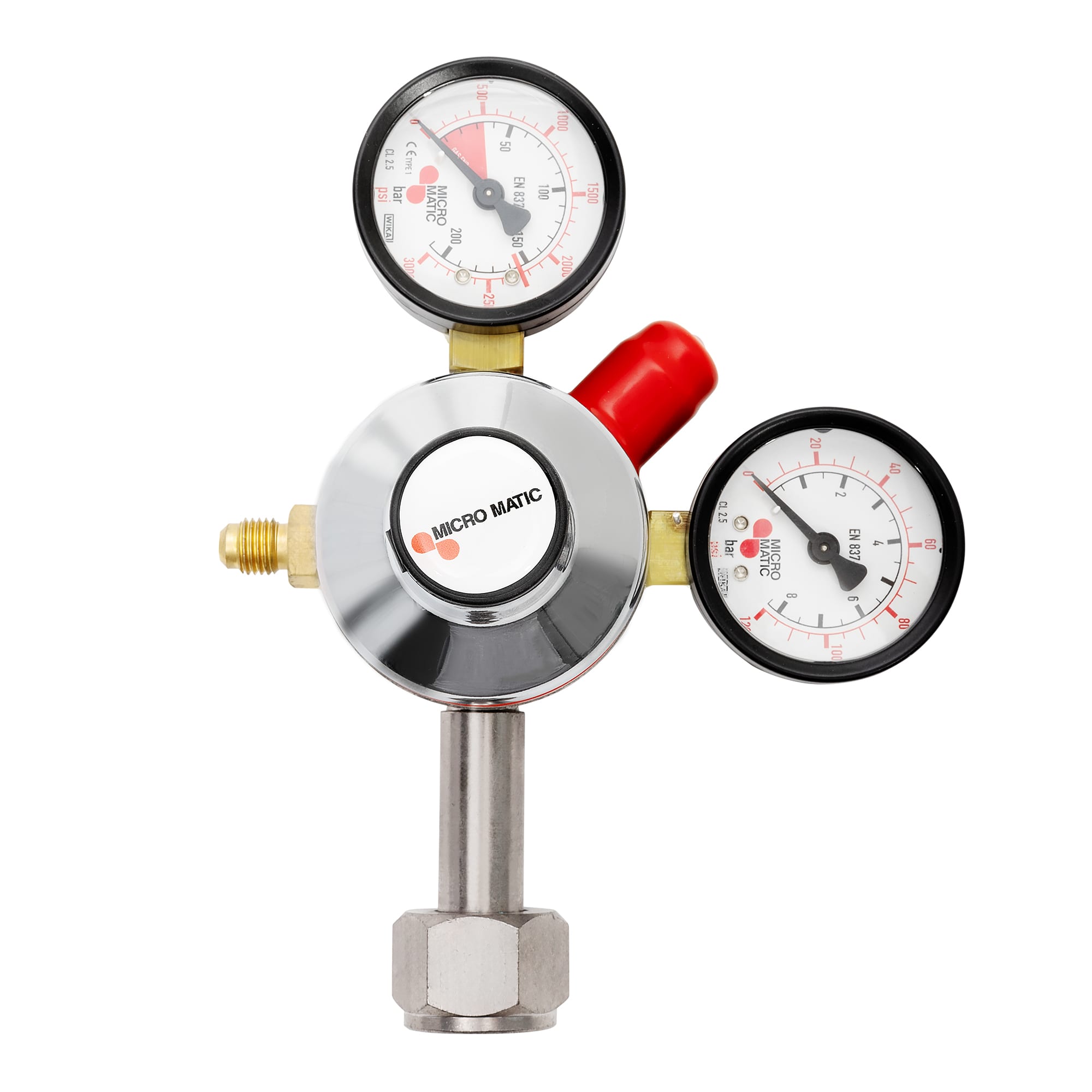Micro Matic 942-PP Double Gauge High Pressure Soft Drink Regulator