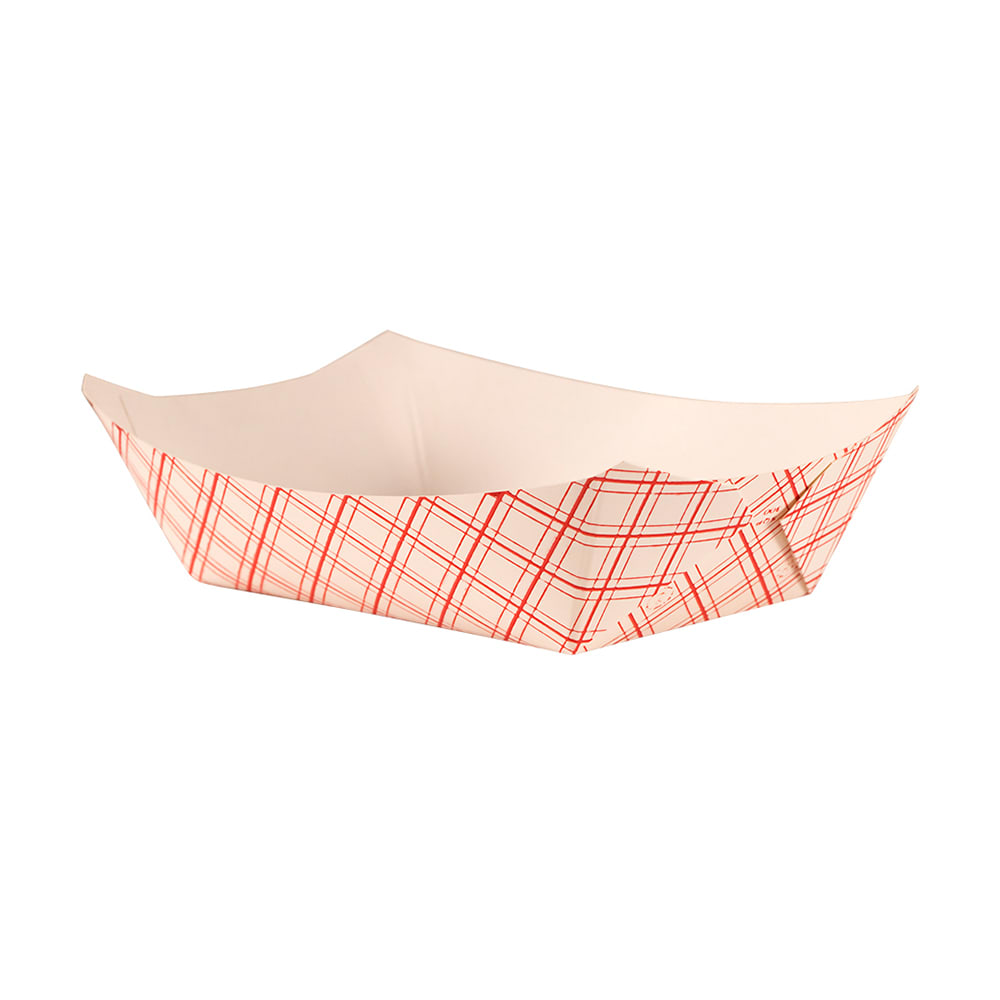 Empress Disposable Food Tray w/ 3 lb Capacity - Paper, Red Plaid ...