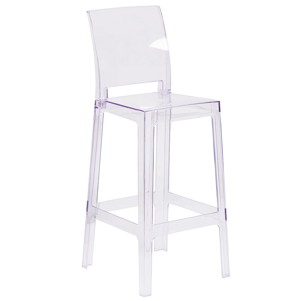 Flash Furniture Ghost Barstool Transparent Crystal 43.75 x 17 x 20.5