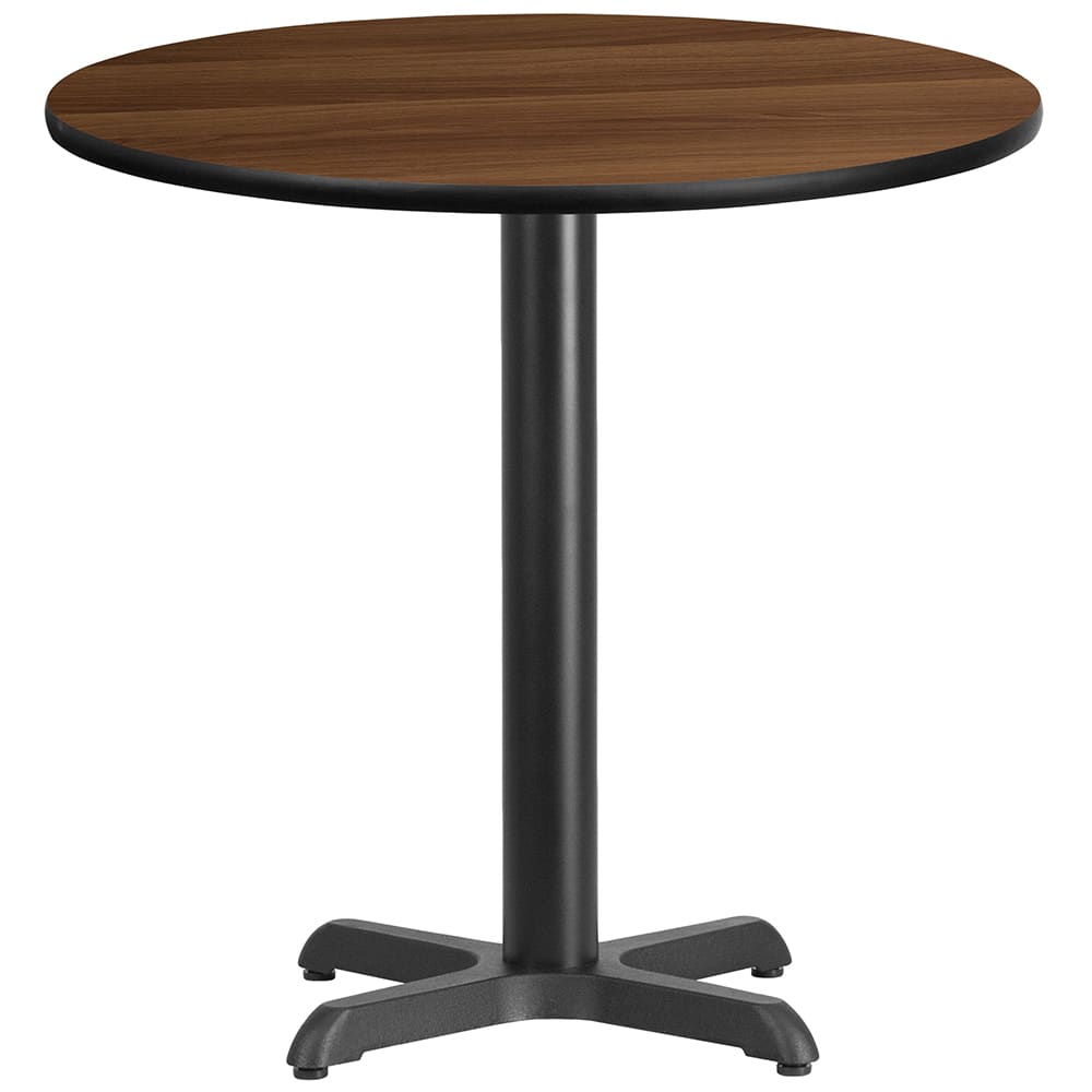 Flash Furniture XU-RD-30-WALTB-T2222-GG 30" Round Dining Height Table w ...