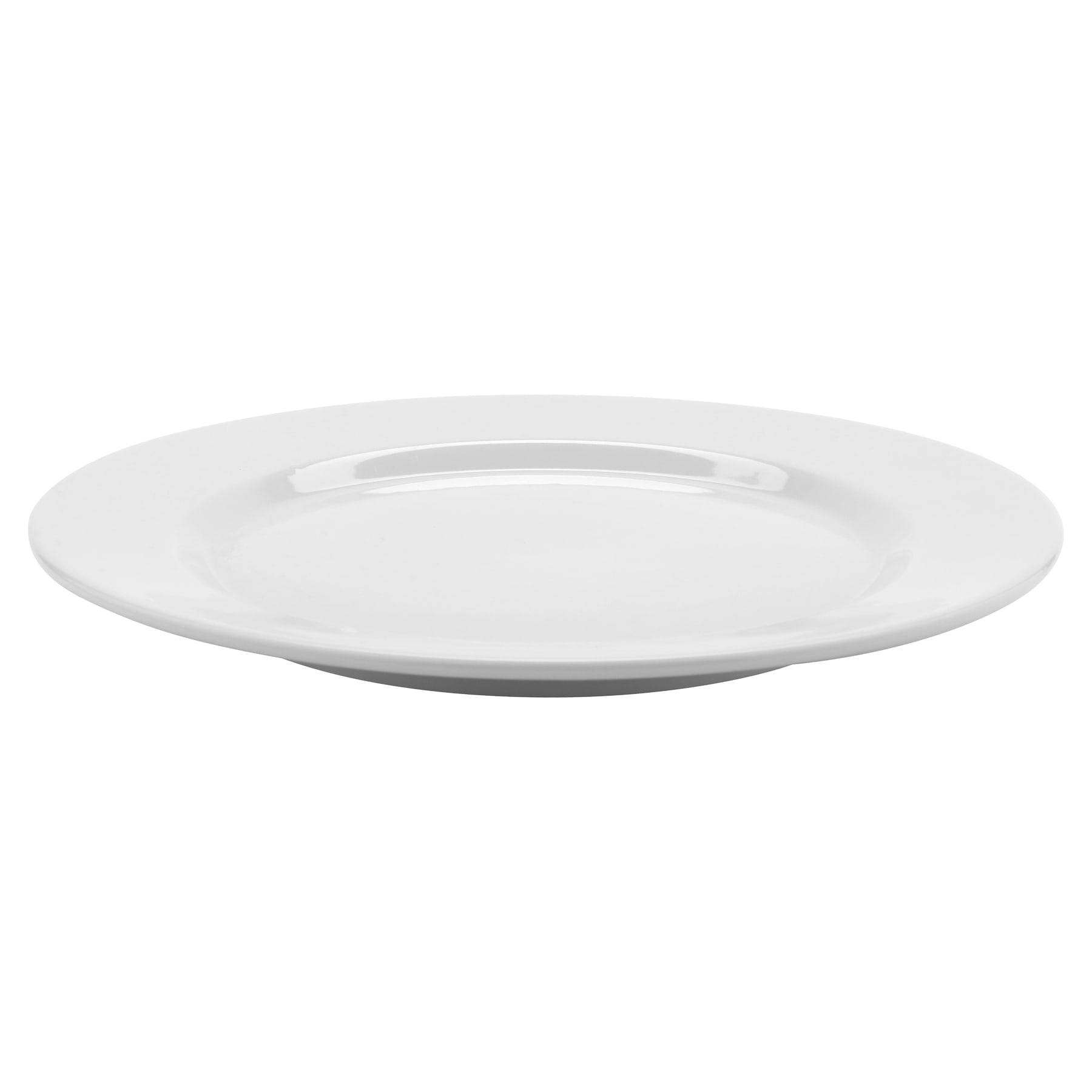 GET PA1101922724 11" Round Elegance Plate - Porcelain, Bright White