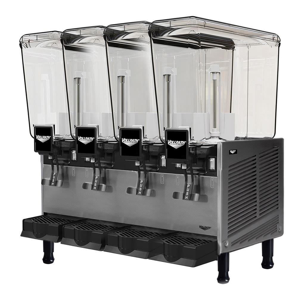 Vollrath VBBE4-37-S Pre Mix Refrigerated Dispenser w/ (4) 5 1/3 gal ...