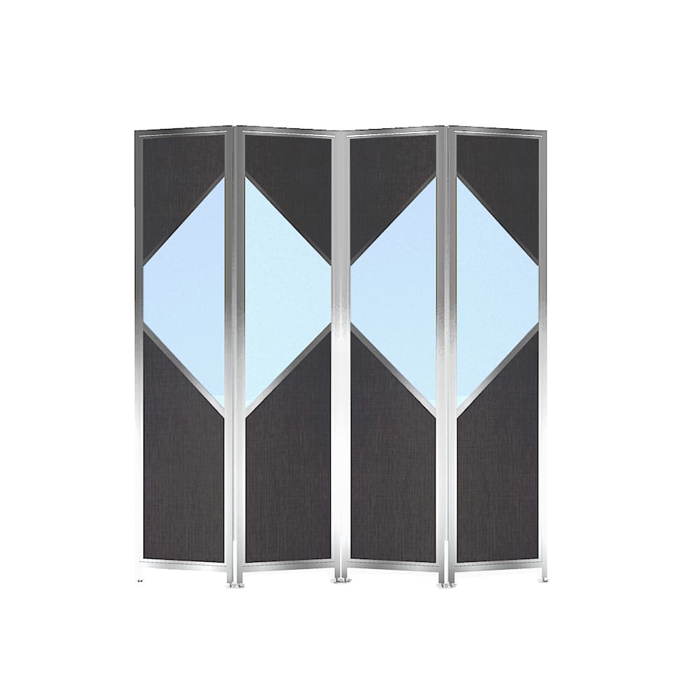 Forbes Industries Mobile Safety Shield Partition w/ Laminate/Acrylic ...