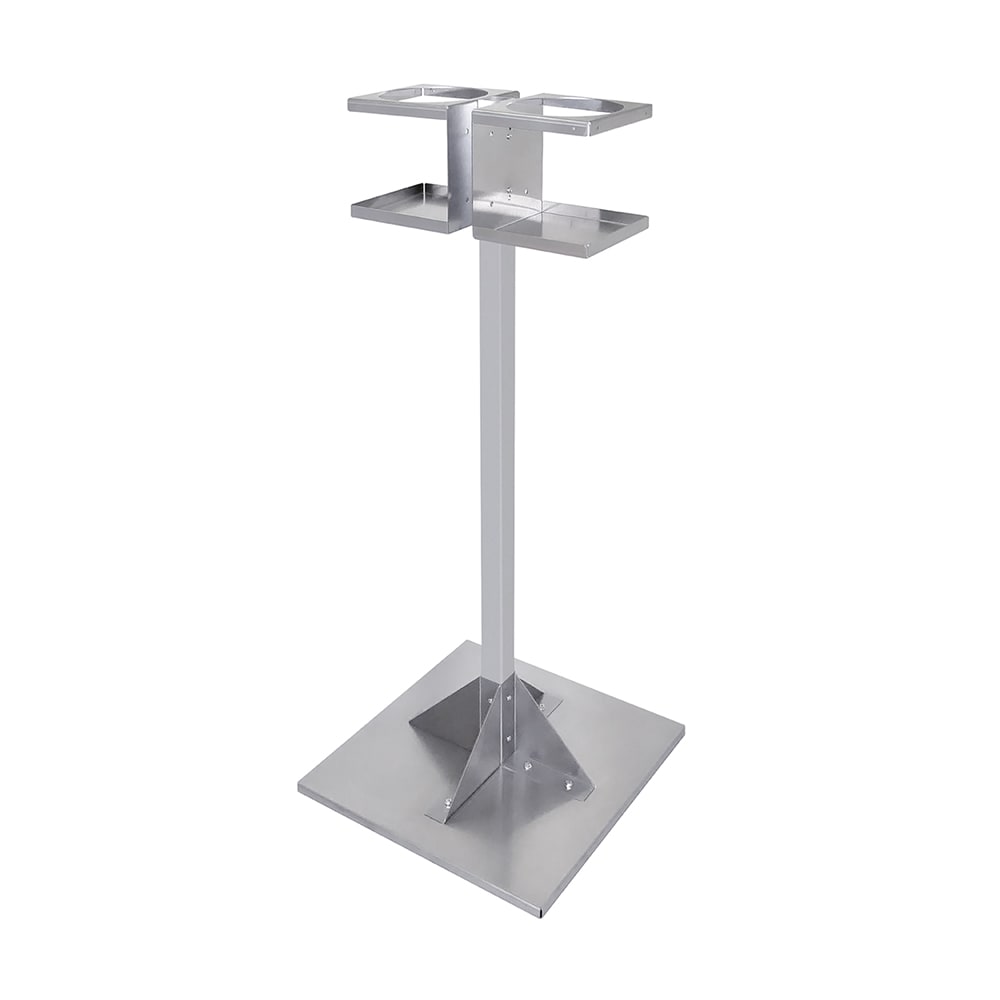 Gold Medal 1660 42"H Hand Sanitizer Stand for (2) 1 gal Jugs, Stainless ...