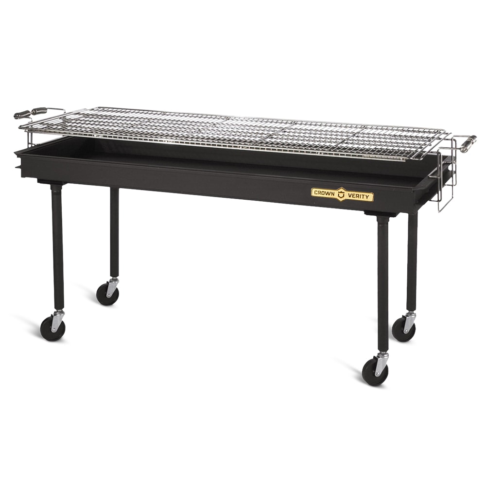 Crown Verity CV-BM-60 60" Mobile Charcoal Commercial Outdoor Grill