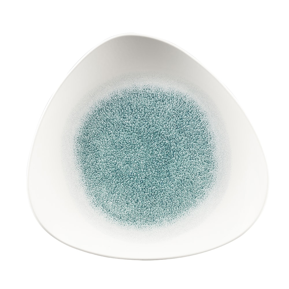 Churchill 10 1/2" Triangular Raku Plate - Ceramic, Jade Green (RKJGTR101)