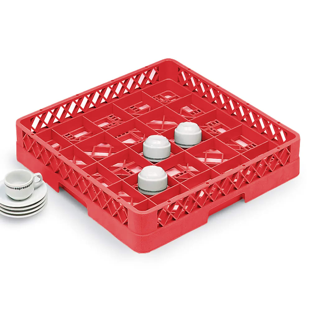 Vollrath TR16 Rack-Master Glass Rack w/ (25) Compartments - Red