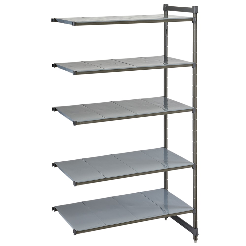 Cambro CBA213684S5580 36" NSF 5-Tier Heavy-Duty Plastic Shelving Unit ...