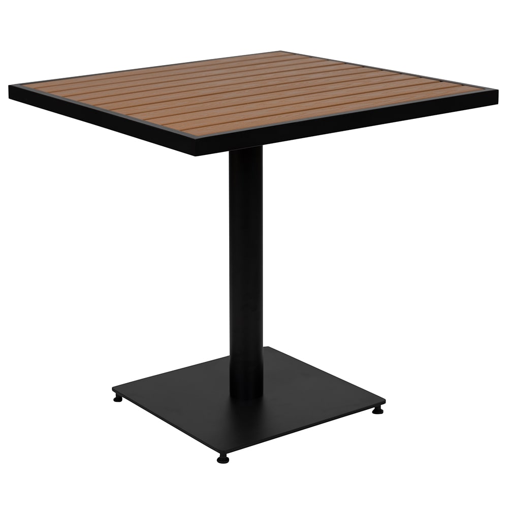 Flash Furniture XU-DG-HW1045-GG 30" Square Patio Table w/ Faux Teak Top ...