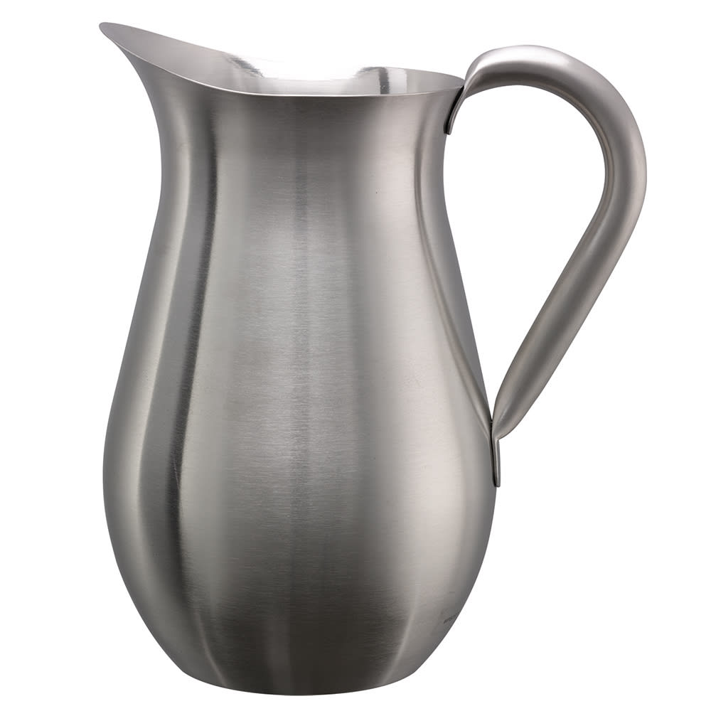 Service Ideas 67 3/5 oz Stainless Steel Pitcher w/ Brushed Finish ...