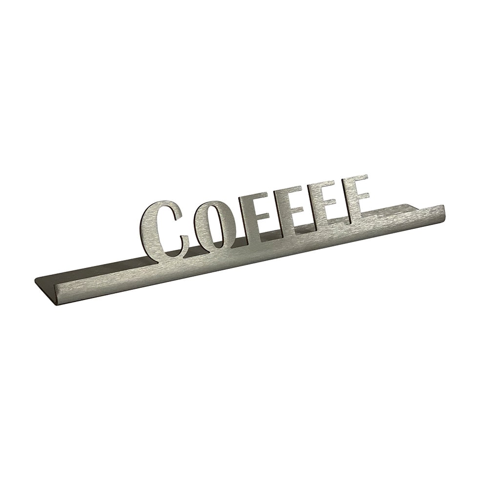 Service Ideas "Coffee" Table Tent Sign - 6 1/2"W x 1"H, Brushed ...