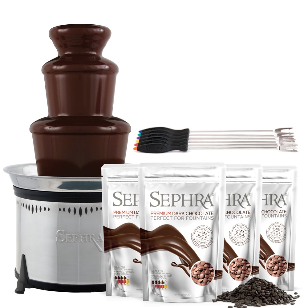 Sephra 10524 18" Classic Chocolate Fountain Package w/ 6 lb Capacity ...
