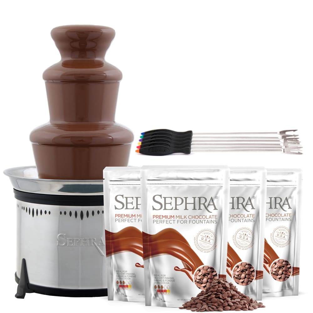 Sephra 10525 18" Classic Chocolate Fountain Package w/ 6 lb Capacity ...
