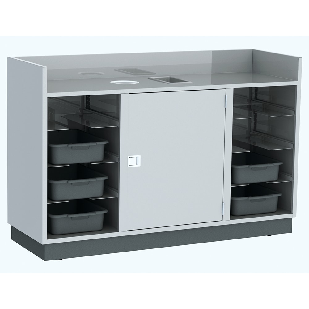 Lakeside 4615 70"L Metal Bus Cart w/ (5) Levels, Stainless