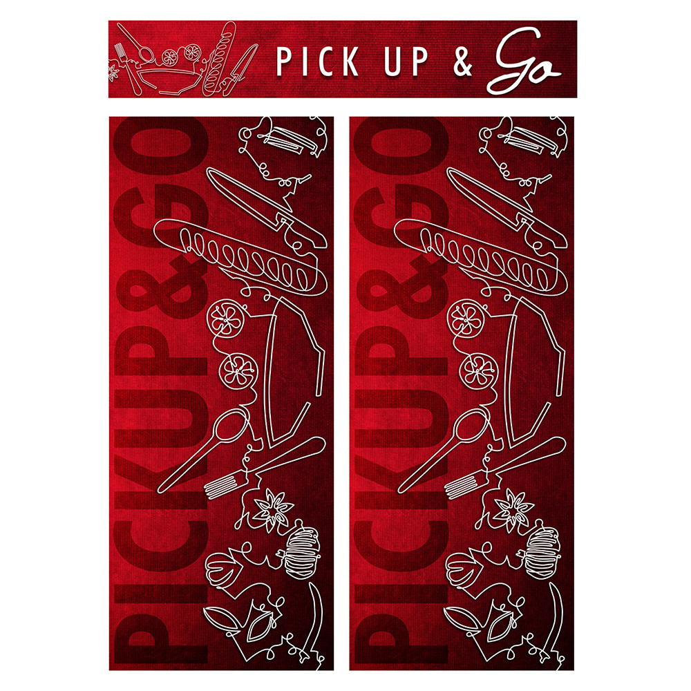 Cambro CSFLEXMERCH2000 Flex Station Merchandiser Sign Kit - "Pick Up ...