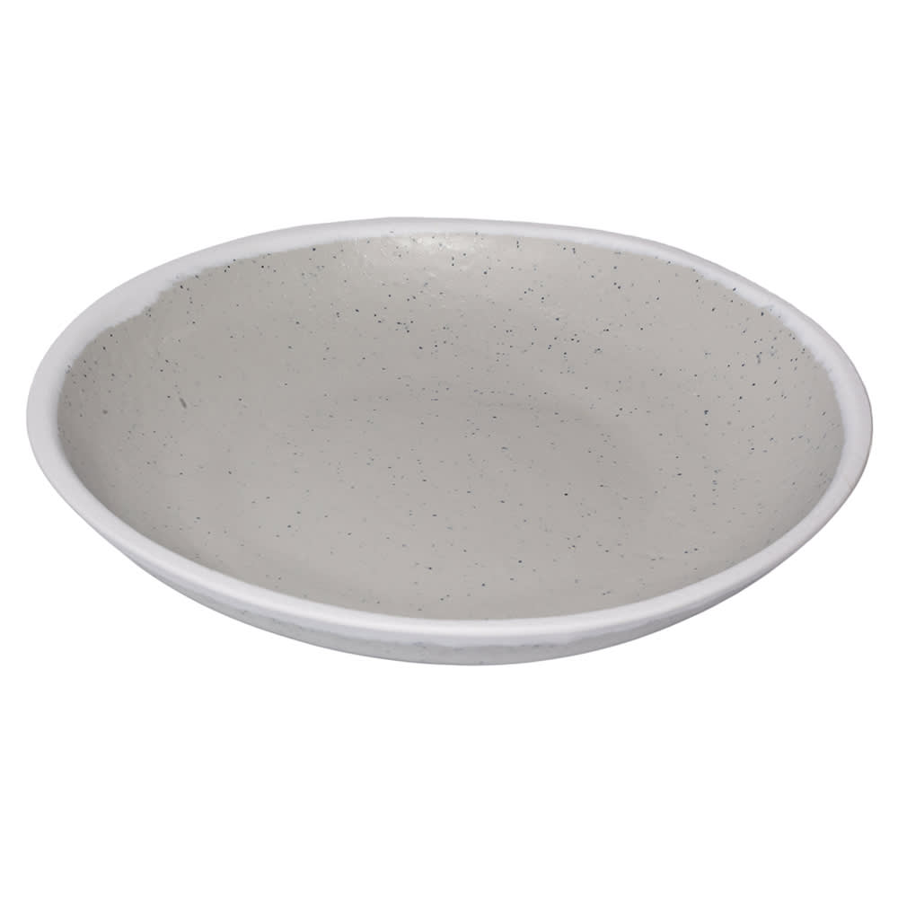 GET 8 3/10" Round Melamine Plate, Dove Gray w/ White Trim (P-83-DVG)