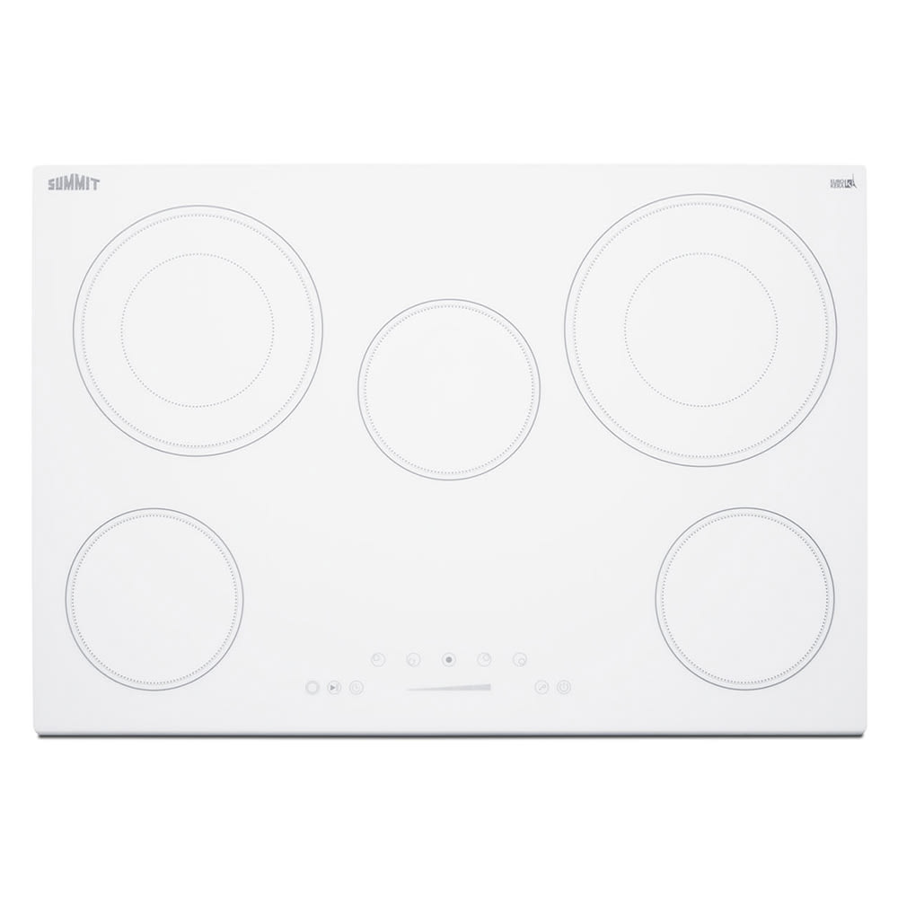 Summit CR5B30T8W 30"W Electric Radiant Stove w/ (5) Burners - White ...