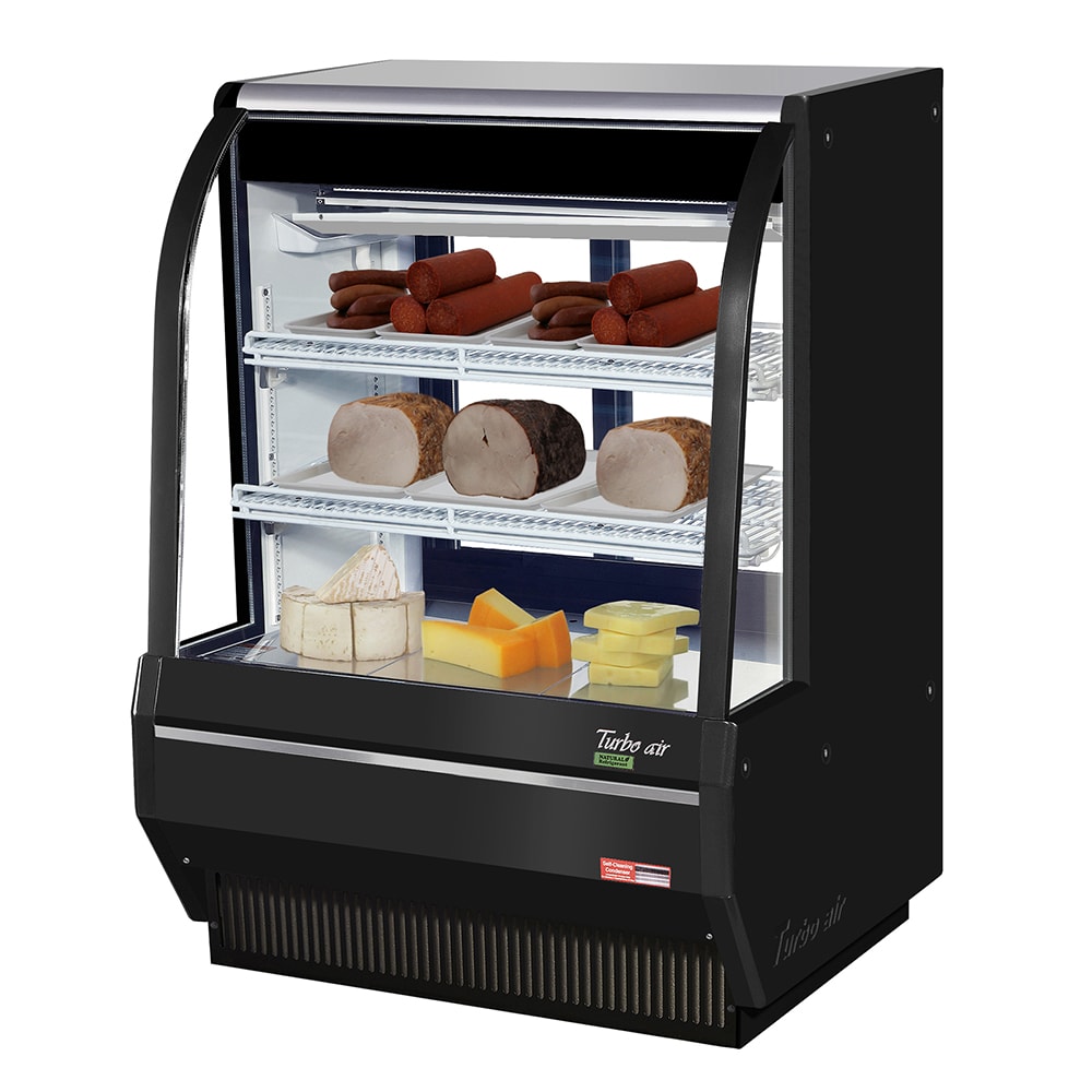 Turbo Air TCDD-36H-B-N 36 1/2" Full Service Deli Case w/ Curved Glass ...