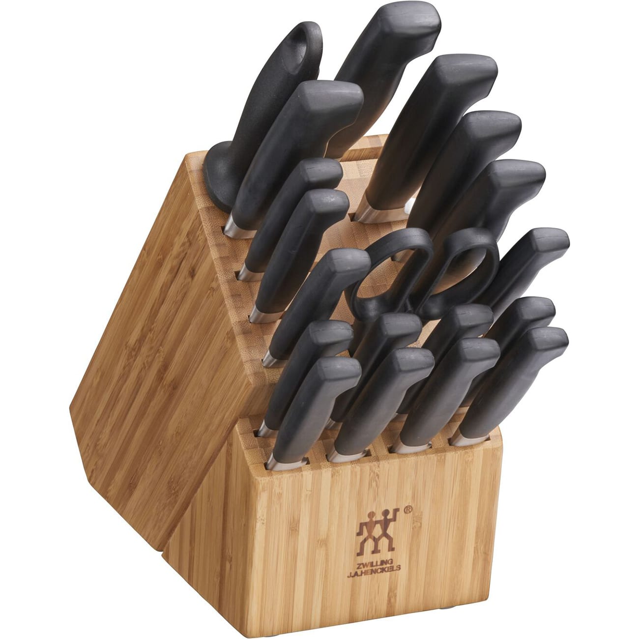 Zwilling 1018759 Four Star 20 Piece Knife Set w/ Bamboo Block