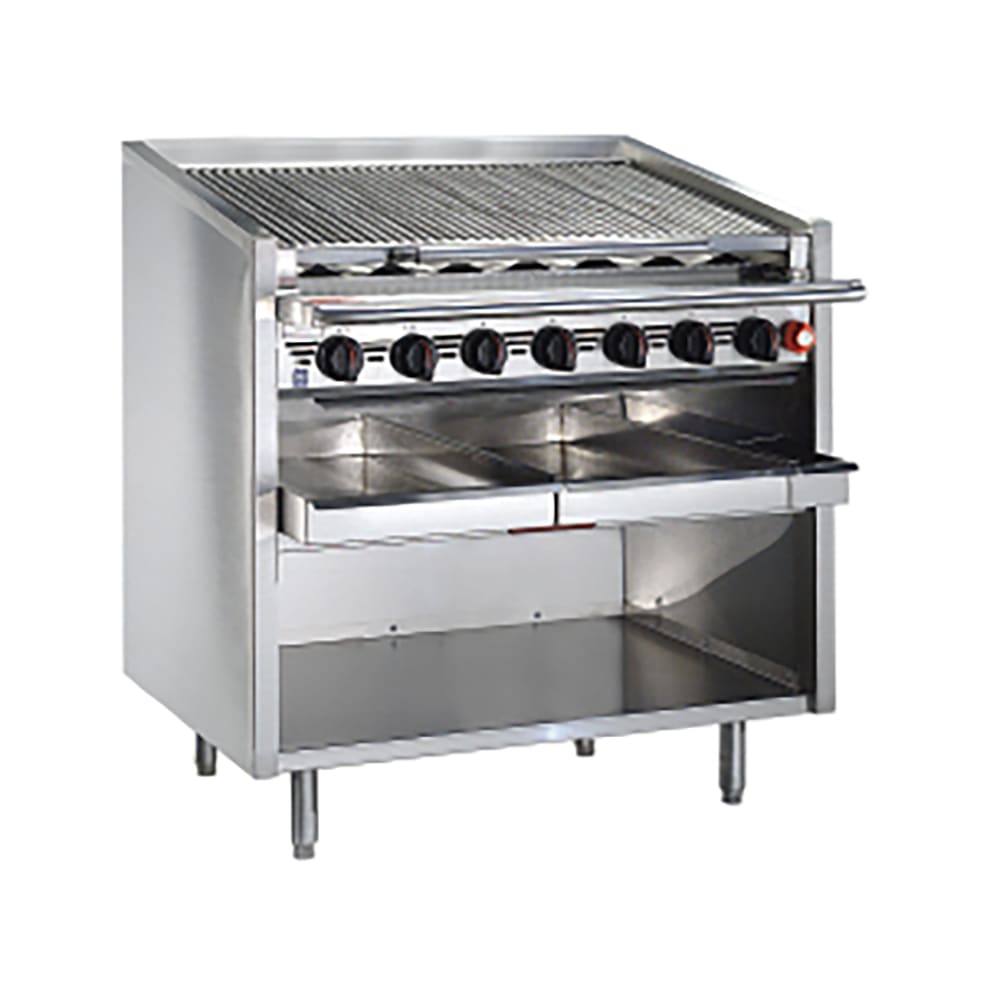 Magikitch'n FM-SMB-648 48" Gas Charbroiler w/ Round Rod Top Grates ...