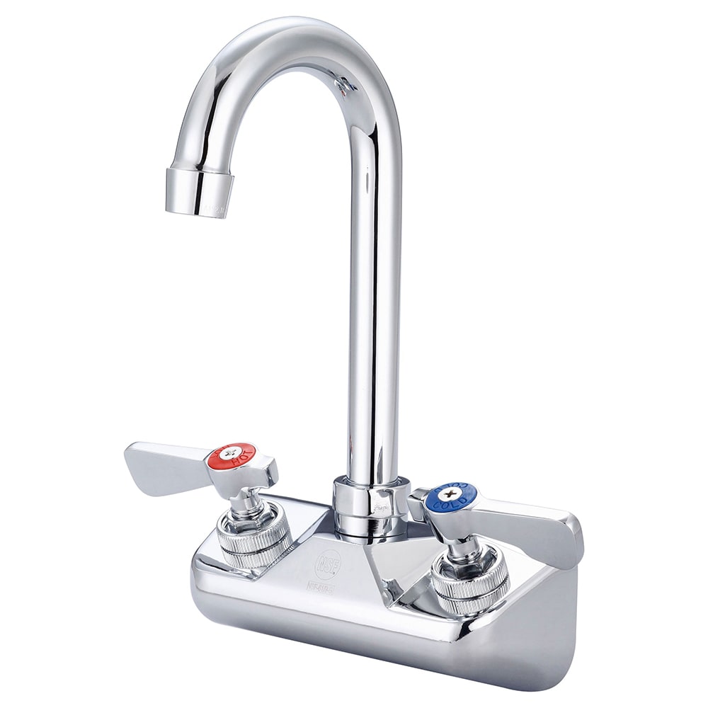 FLO FLO-4105 Splash Mount Faucet - 5" Gooseneck Spout, 4" Centers