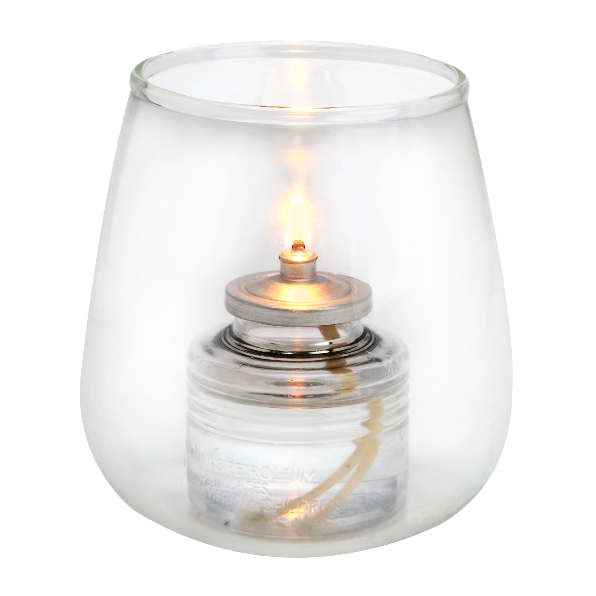 Sterno Rosé Candle Lamp - 4"H, Glass, Clear (80532)