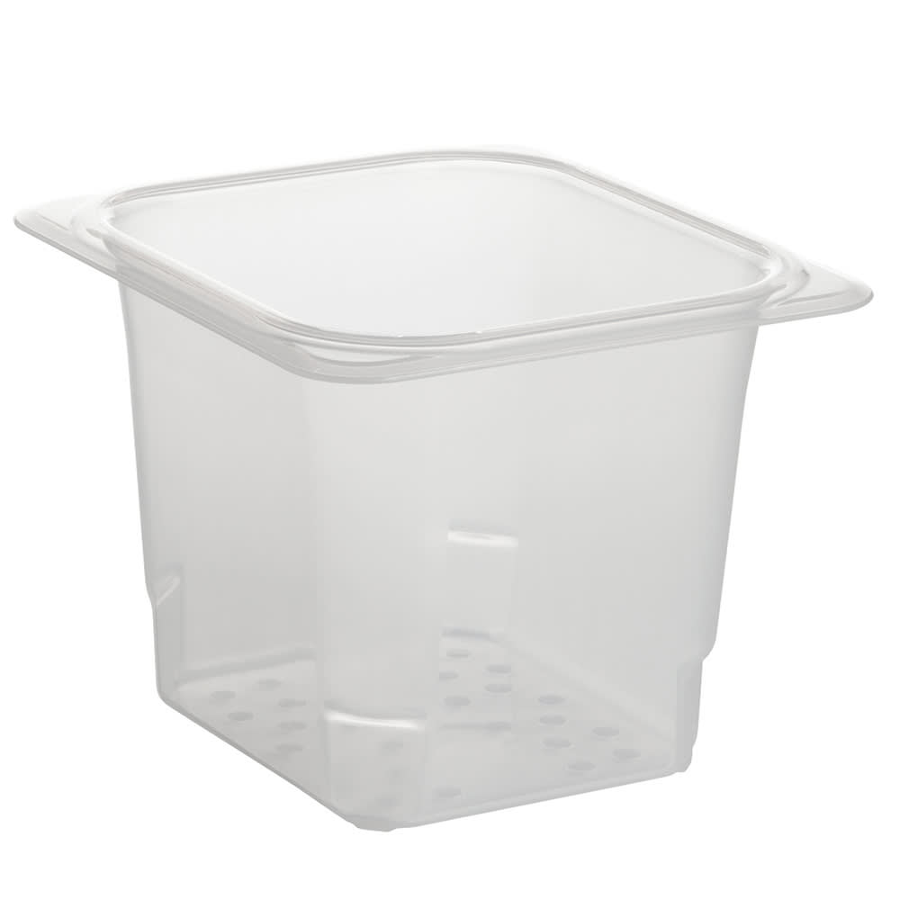 Cambro 65CLRPP190 Food Pan Colander - Sixth Size, 5"D, Translucent