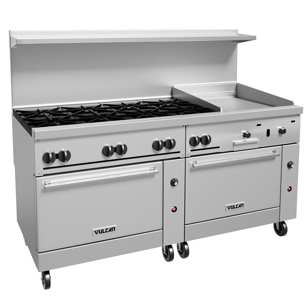 Vulcan 72CC-8B24G 72" 8 Burner Gas Range w/ Griddle & (2) Convection ...