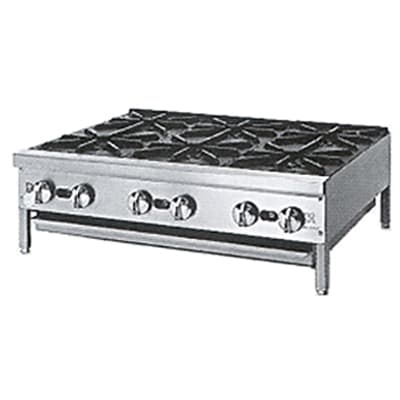 Jade Range 36" Gas Hotplate w/ (6) Burners & Manual Controls, Natural ...