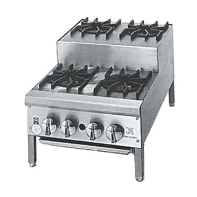Jade Range 36" Gas Hotplate w/ (3) Burners & Manual Controls, Natural ...