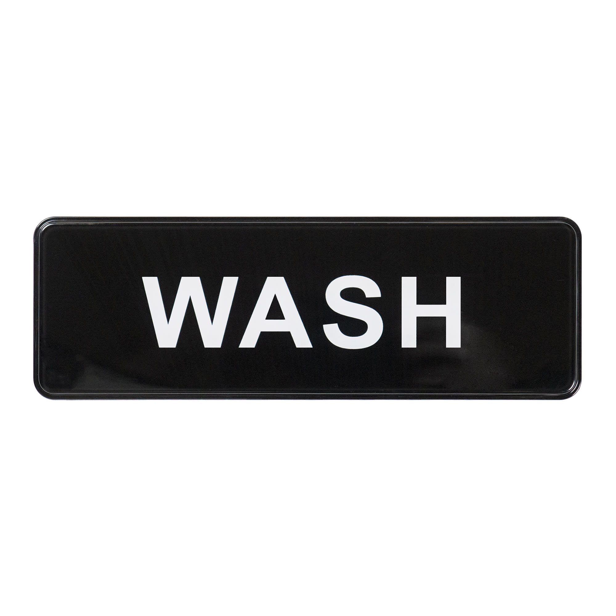 Winco SGN-318 Wash Sign - 3" x 9", Black
