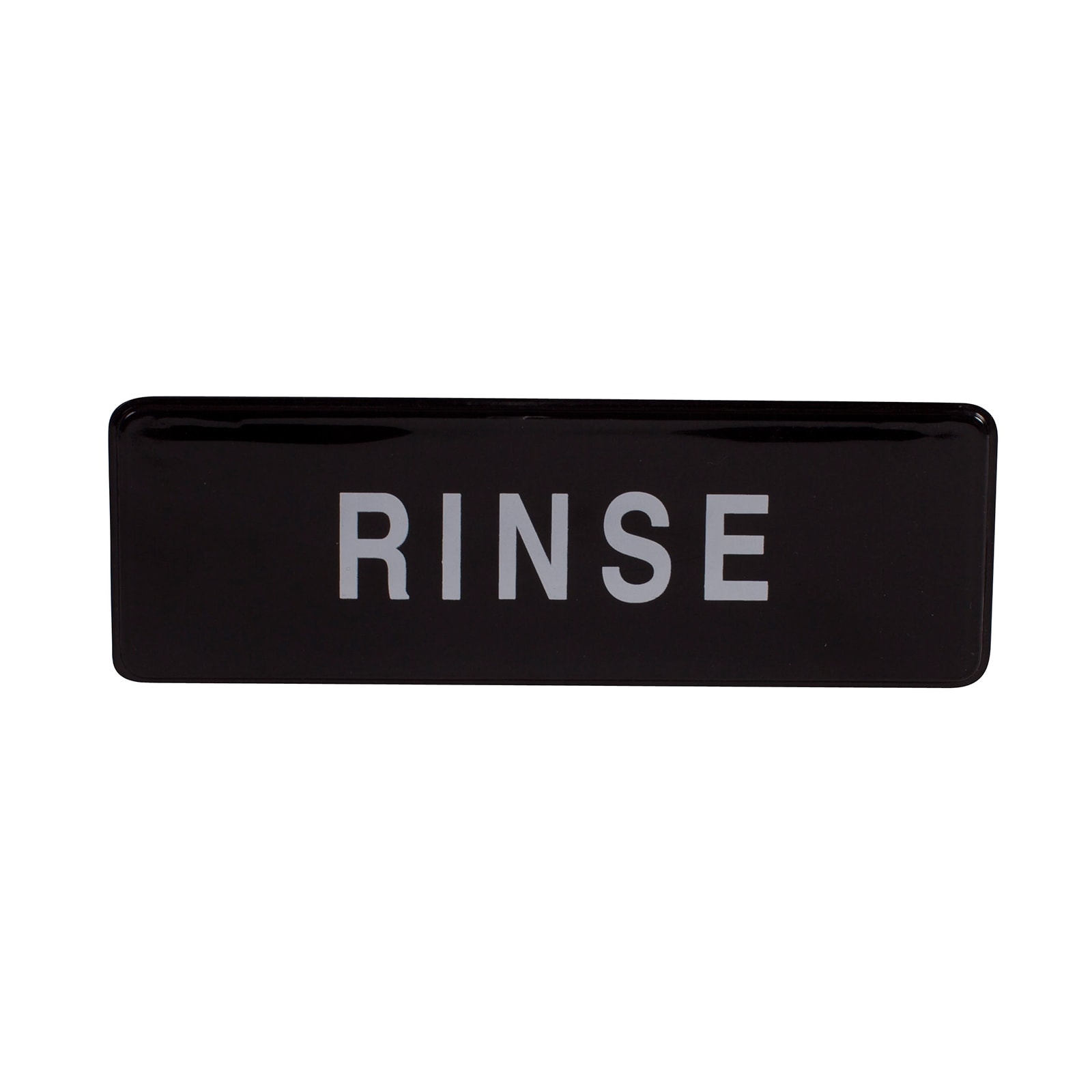 Winco SGN-327 Rinse Sign - 3" x 9", Black