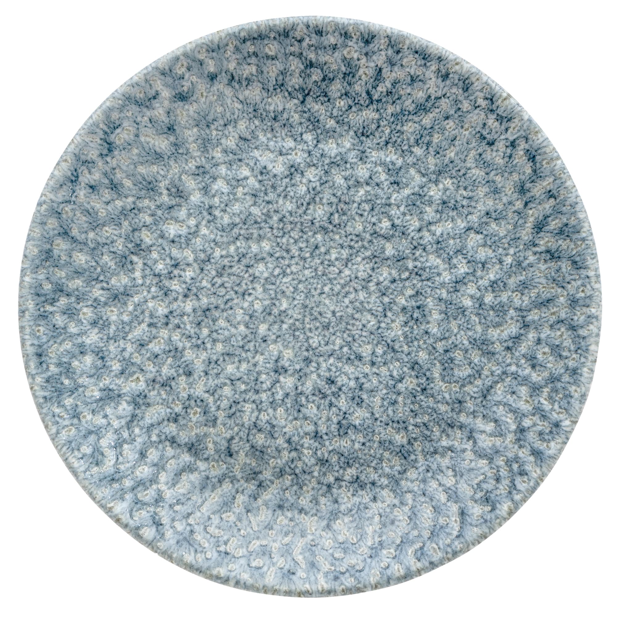 Churchill 6 1/2" Round Raku Plate - Ceramic, Topaz Blue (RKTBEVP61)