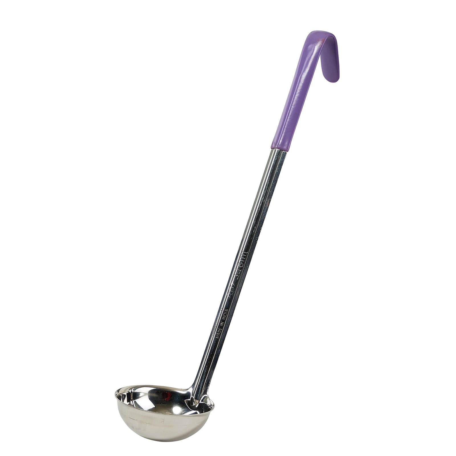 Winco LDC-4P 4 oz Ladle - Stainless Steel, Purple Handle