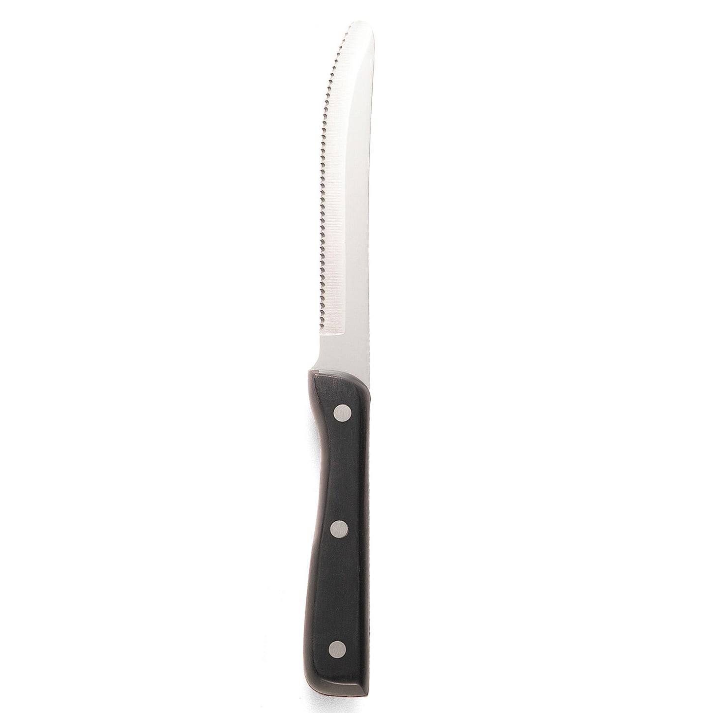 Walco WL980527 5" Steak Knife w/ Black Plastic Handle, Stainless Steel