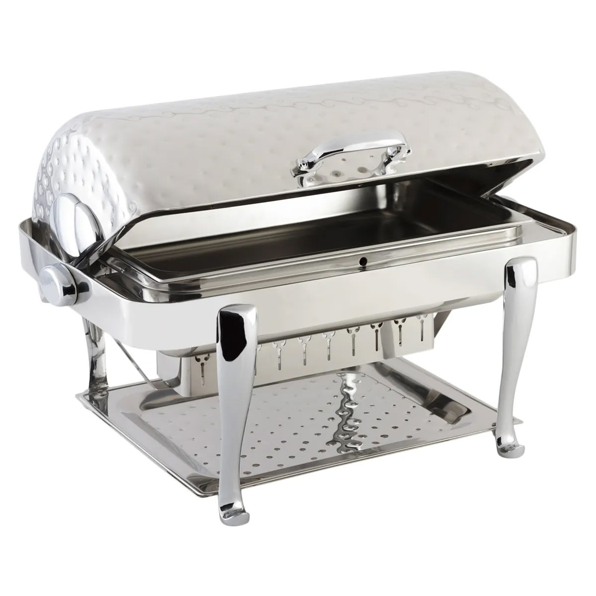 Bon Chef 19040CHH Full Size Chafer w/ Roll-top Lid & Chafing Fuel Heat